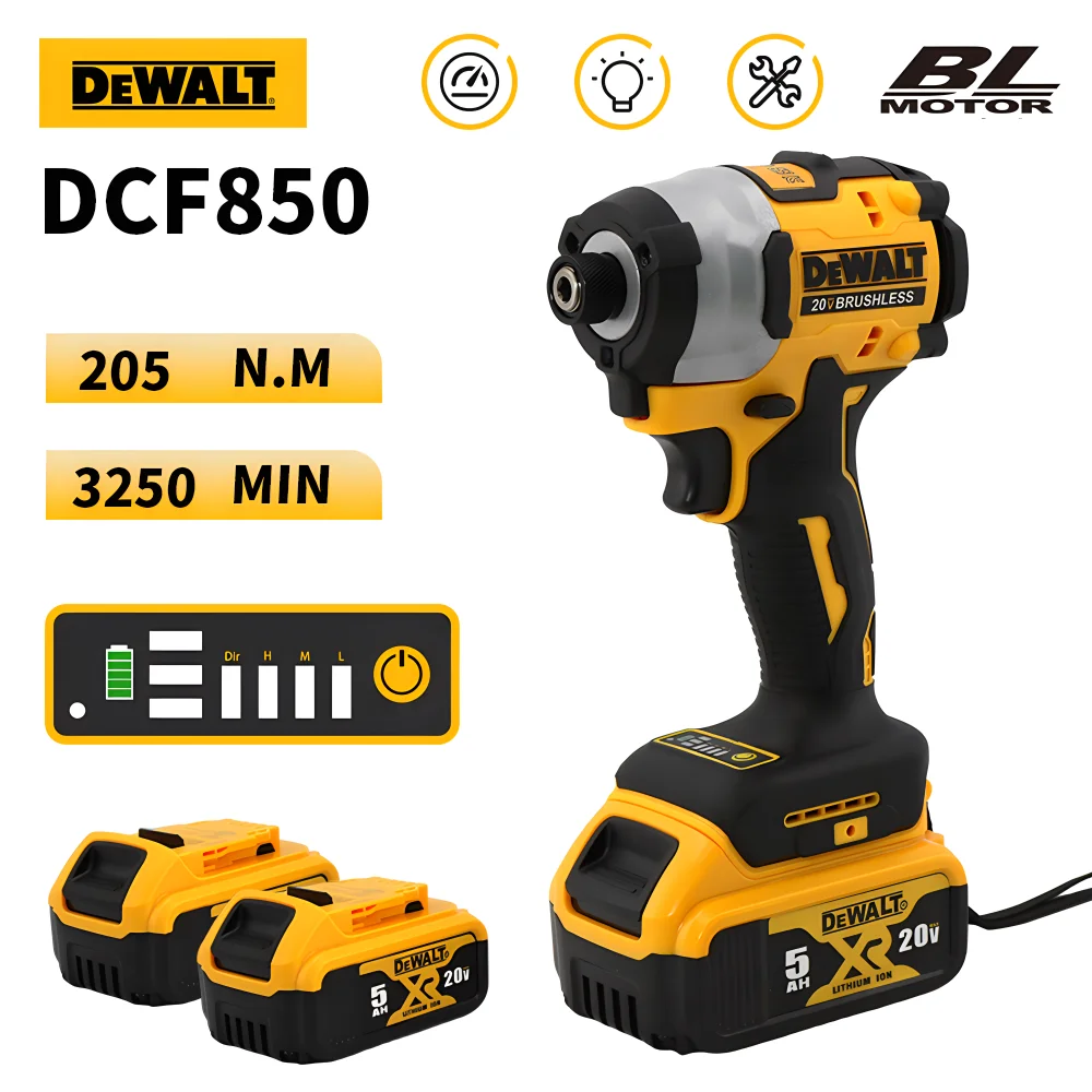 DEWALT-taladro-de-impacto-el-ctrico-DCF850-destornillador-el-ctrico-de ...