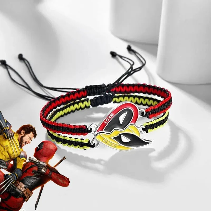 Pulsera-de-pareja-de-h-roes-de-Marvel-pulsera-de-corazones-tejidos-a ...