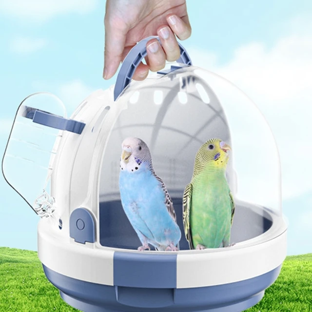 Portable Clear Travel Cage For Small Birds Parrots CATSELURRY Clear ...