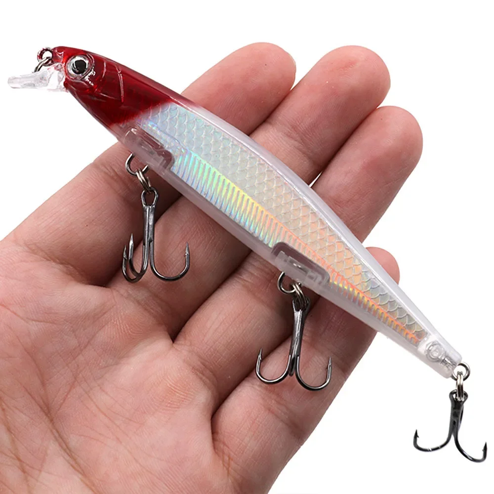1Pcs-Minnow-Laser-Fishing-lure-Plastic-Fish-Fishing-Tackle-Floating ...