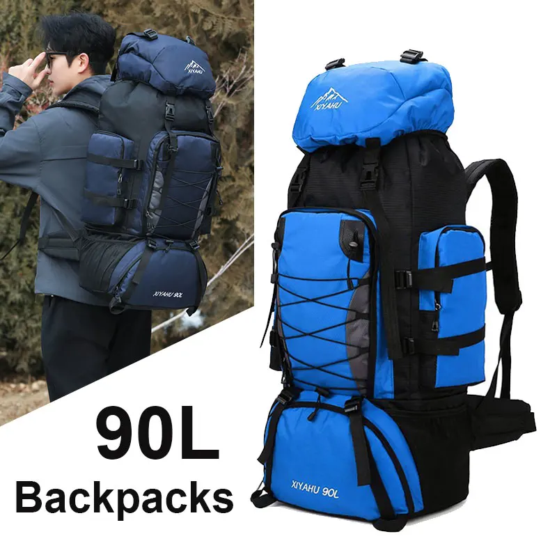 90L Travel Backpack for Men Women Large Capacity Hiking Camping ...