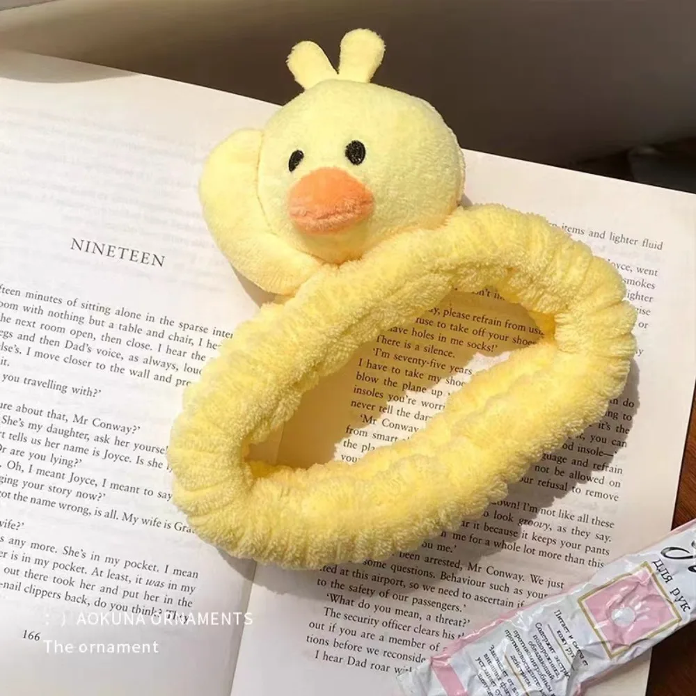 Kid Headdress Little Yellow Duck Headband Elastic Makeup Hair Holder ...