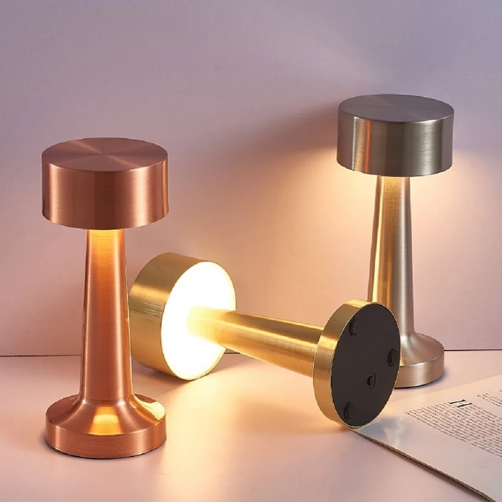 Touch Led Table Lamp Dumbbell Shape DimmableRechargeable Desk Lamp ...