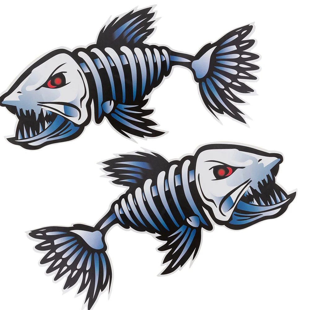 2pcs Lightweight Decorative Attractive Fish Bones Sticker Fish Skeleton ...