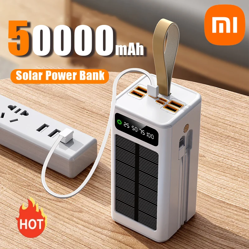 Xiaomi-50000mAh-Large-Capacity-Solar-Power-Bank-Built-in-Cables-Large ...