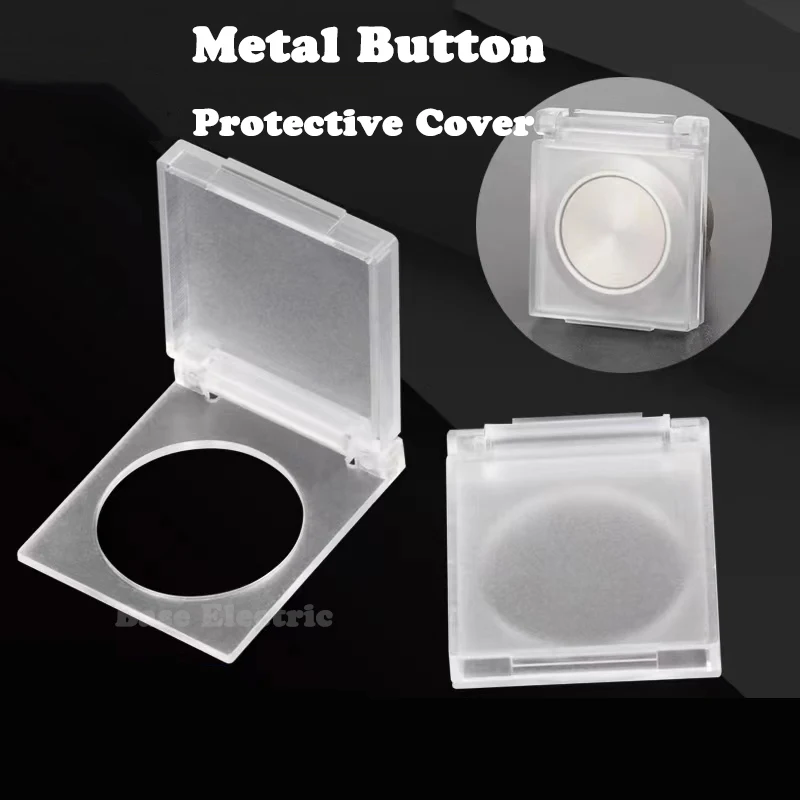 16/19/22mm round metal button switch protective cover plastic dustproof ...