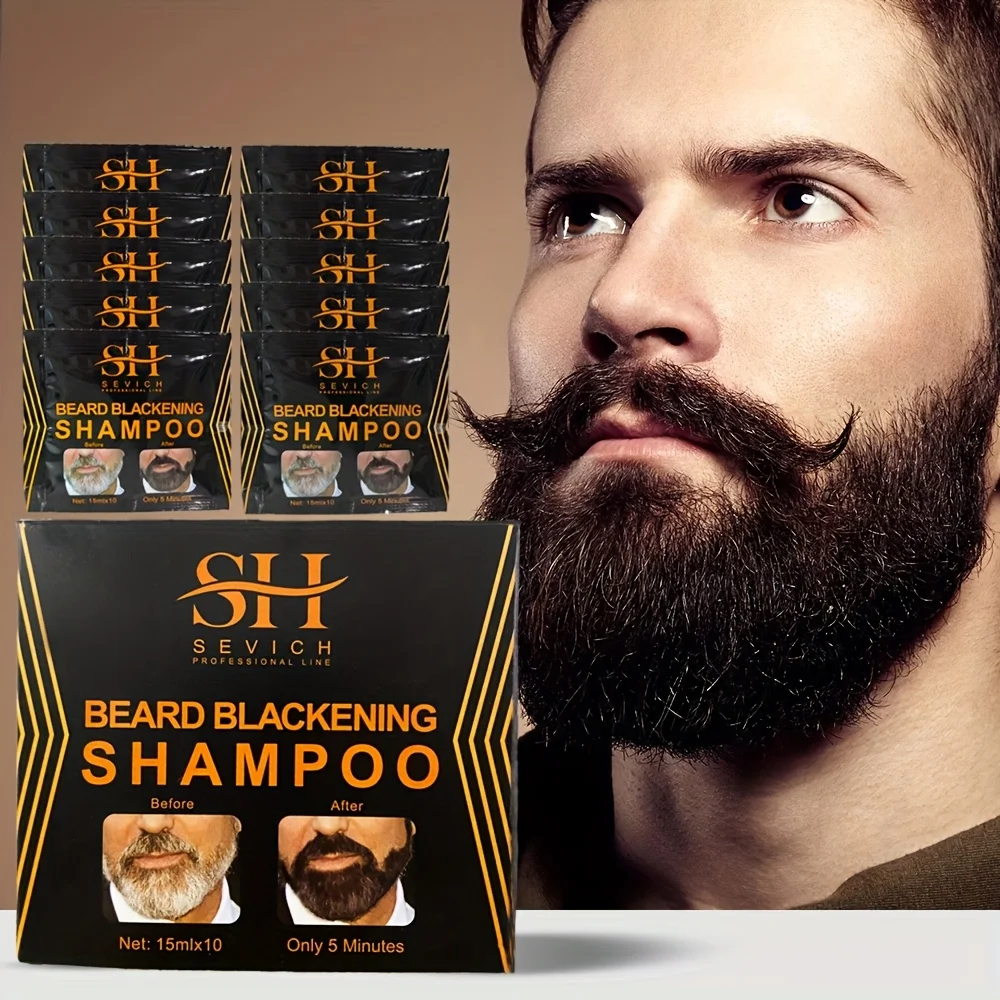 Instant Hair Dye Black Beard Shampoo Beard Paint Men Beard Coloring Dye ...