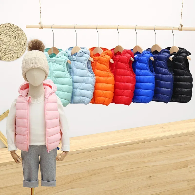 Autumn Children Warm Down Vest Baby Cotton Waistcoat Kids Outerwear ...