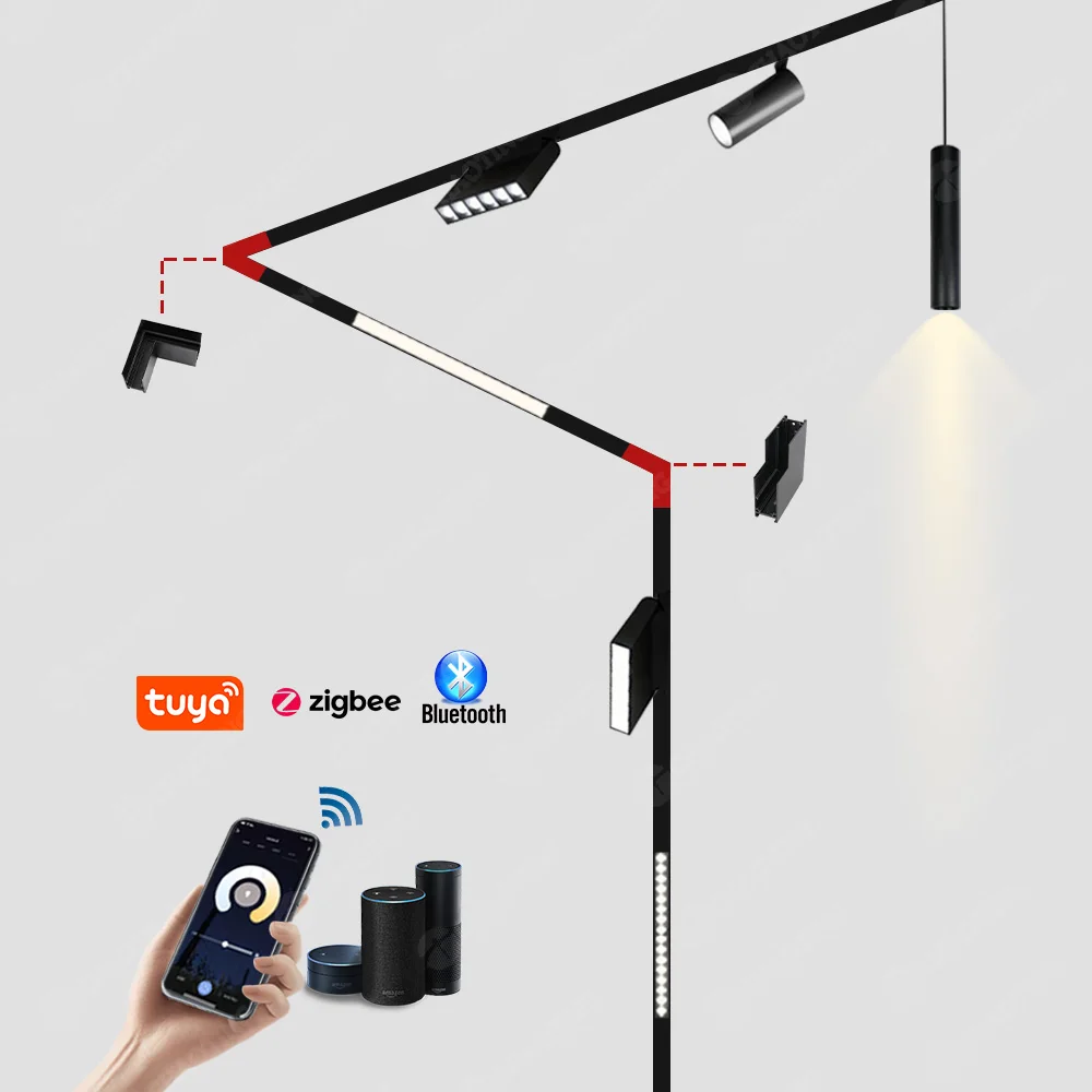 0-10v-Dali-Triac-Magnetic-Track-Light-Rail-CCT-Dimmable-Smart-Tuya ...