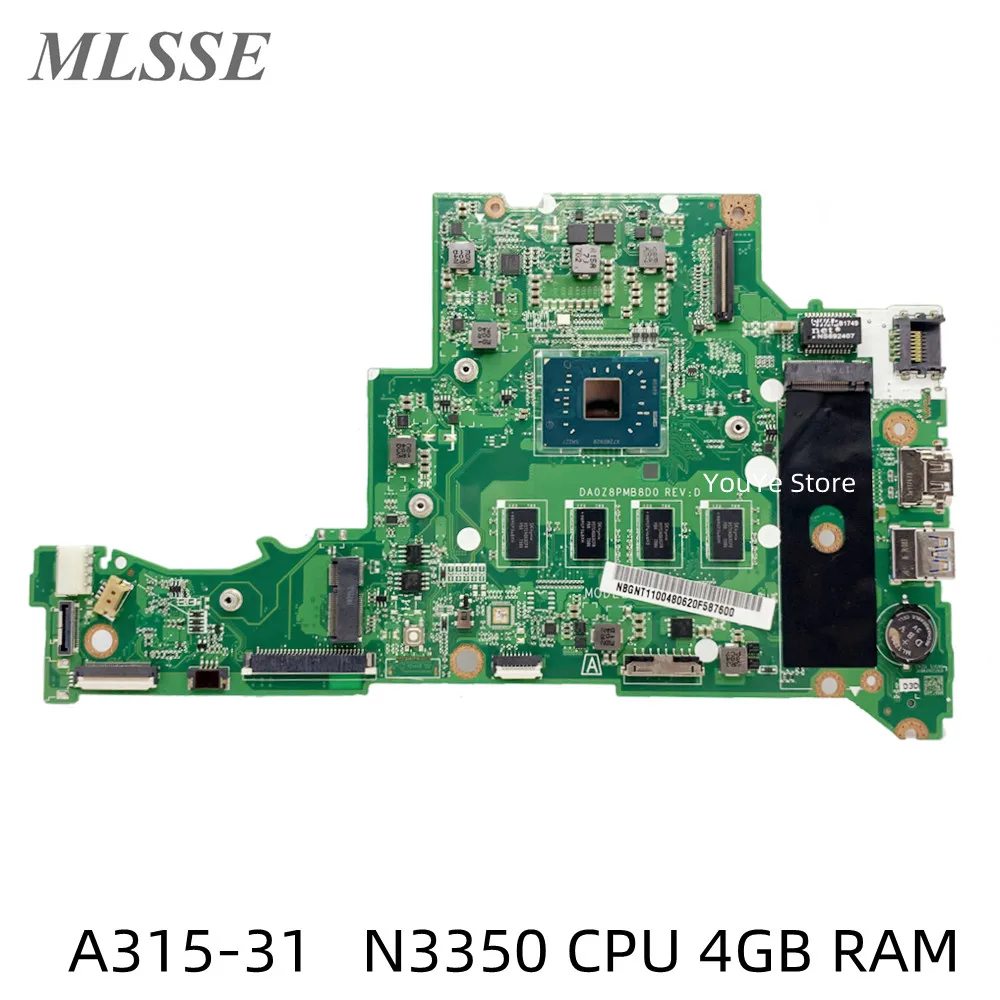 Used-For-Acer-Aspire-A315-31-Laptop-Motherboard-With-N3350-CPU-4GB-RAM ...