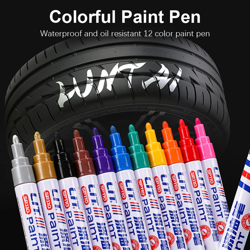 Colorful-Permanent-Paint-Marker-Waterproof-Markers-Tire-Tread-Rubber ...