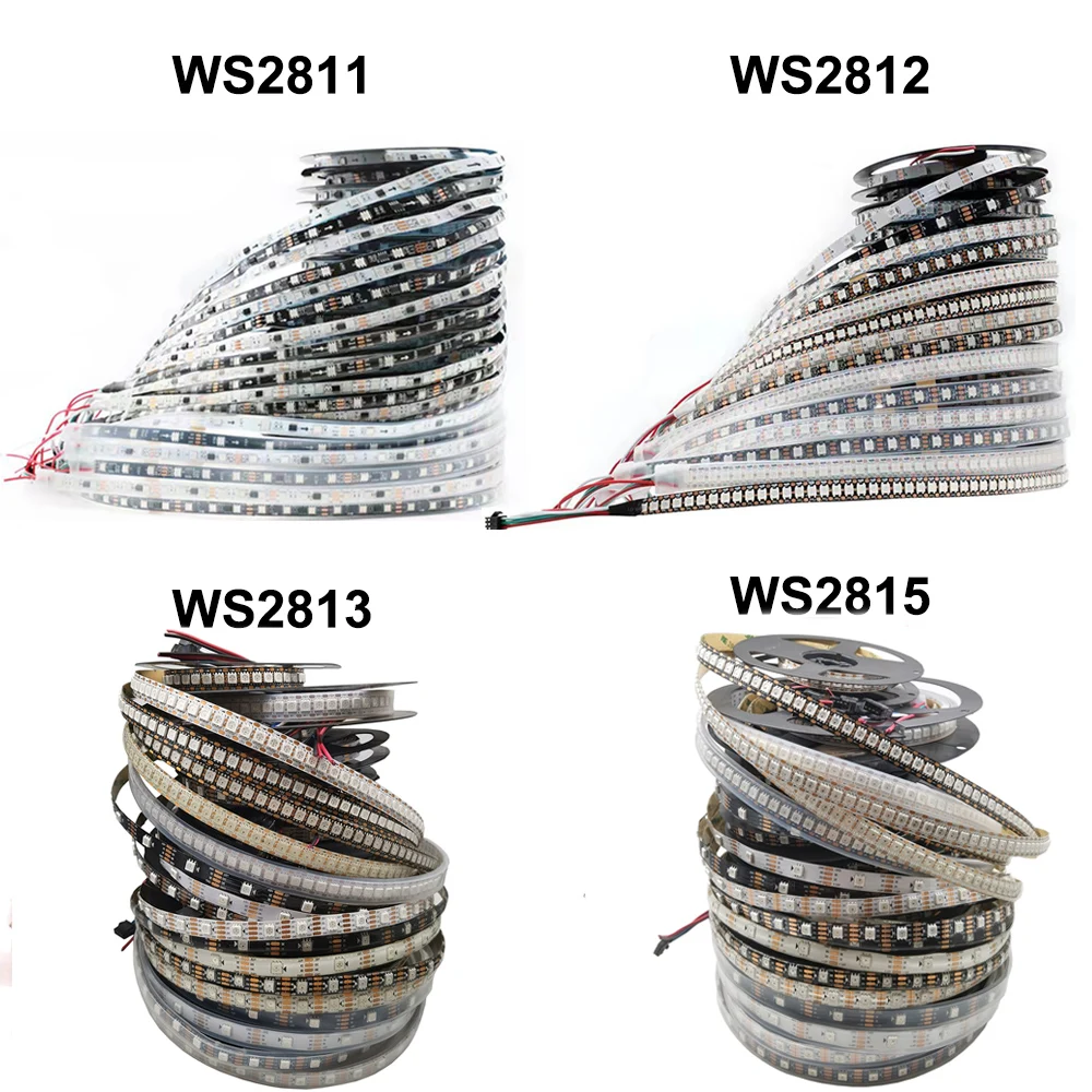 WS2812B WS2813 WS2815 WS2811 RGB LED Strip Individually Addressable 30 ...