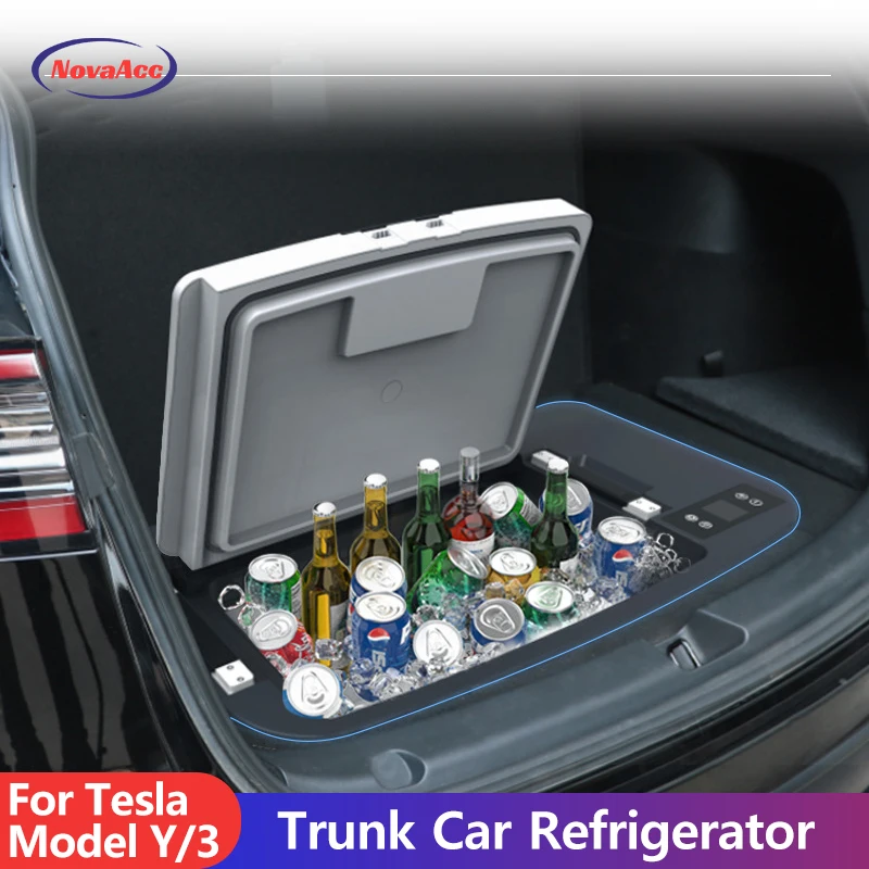 Car-Refrigerator-APP-Control-35-20-Liter-for-Tesla-Model-Y-3-2017-2024 ...