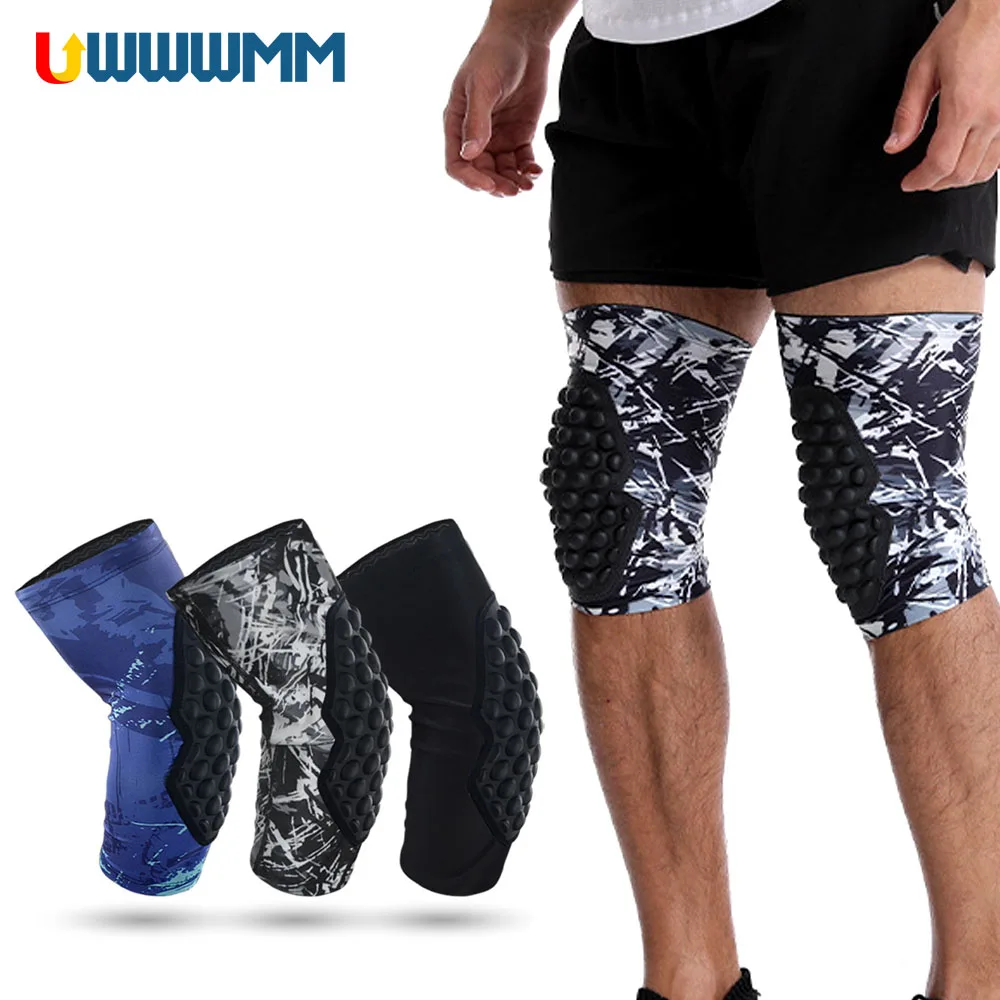 1Pcs-Honeycomb-Knee-Compression-Sleeve-Sport-Women-Men-Basketball-Leg ...