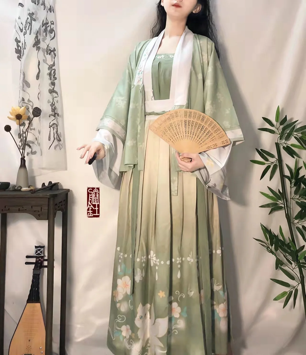 2022 Green Hanfu National Costume Ancient Chinese Cosplay Costume ...