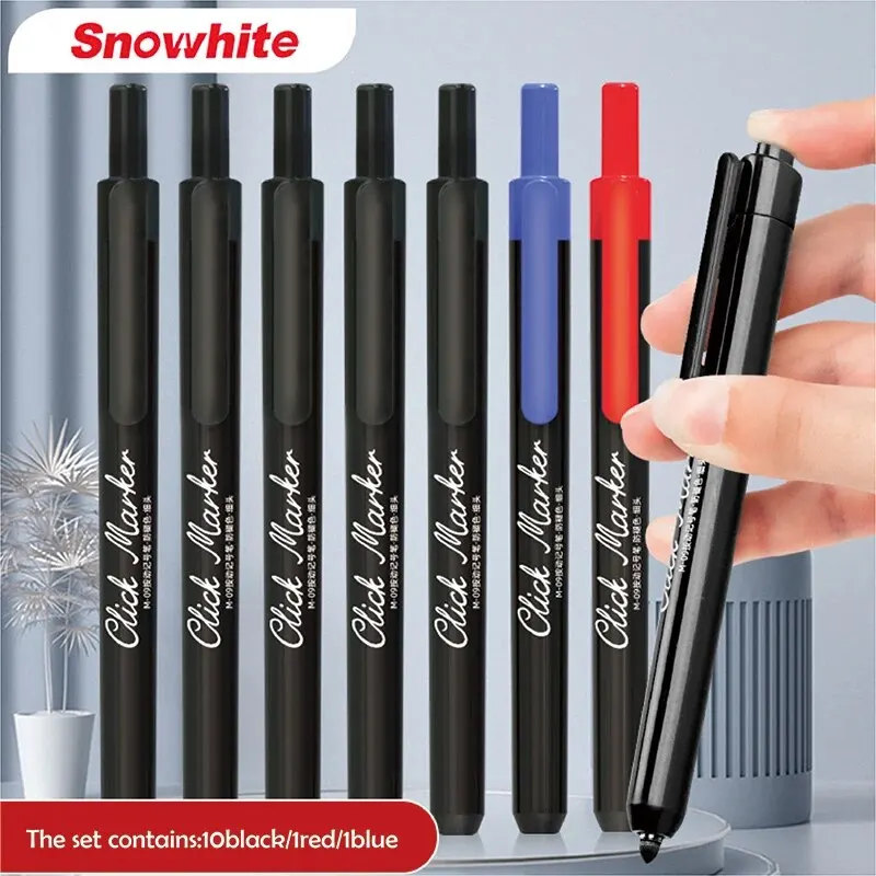 12Pcs-Retractable-Markers-Permanent-Fine-Point-Assorted-Colors-Marker ...
