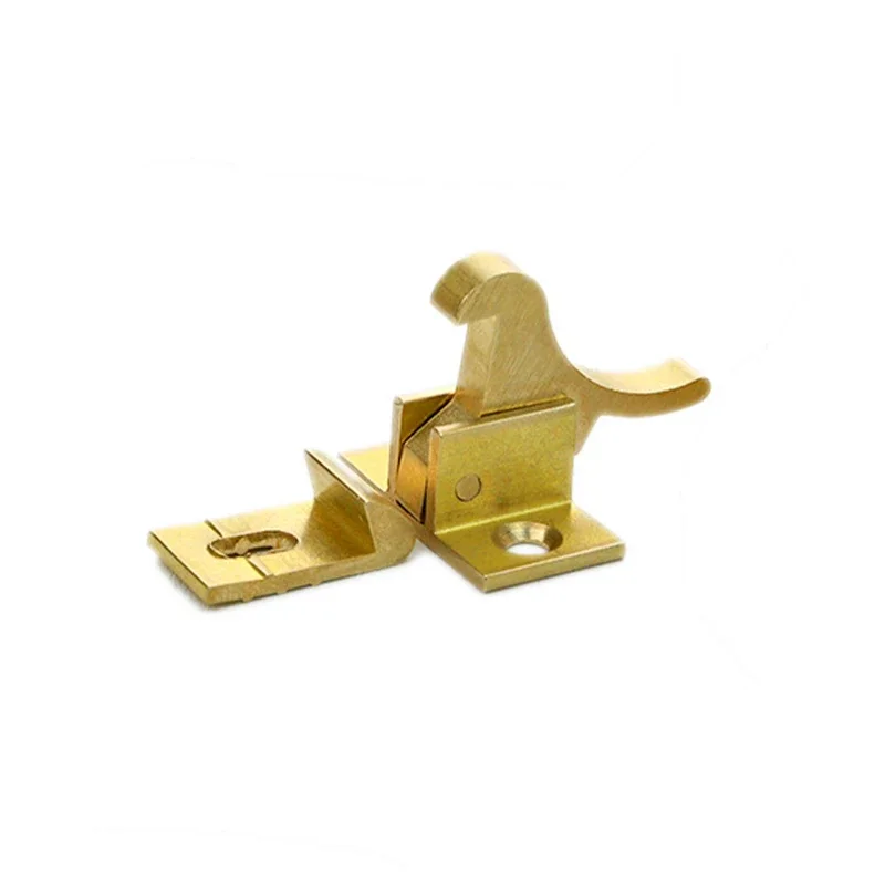 1-Set-Brass-Latch-Lock-Buckle-Door-Window-Hooks-Gate-Spring-Latch-Lock ...