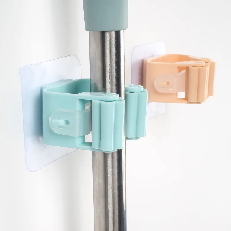 Wall Mounted Mop Broom Hanger Holder | Hooks Brooms Mops | Wall Hooks ...