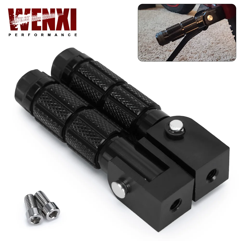 2-Pcs-M8-Universal-Motorcycle-Motor-Bike-Folding-Footrests-Footpegs ...