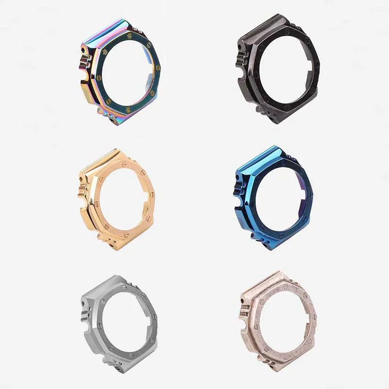 Modified stainless steel metal watch case compatible for Casio GA-2100 ...