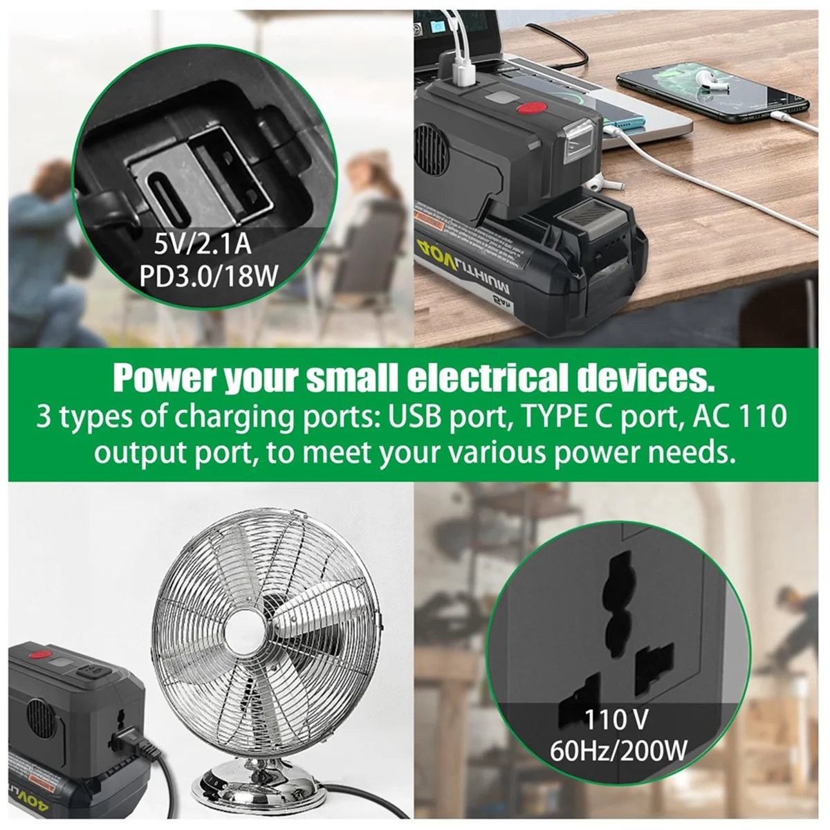 Ryobi 40v Battery 350W Power Inverter For Ryobi 40V Li-ion Battery ...