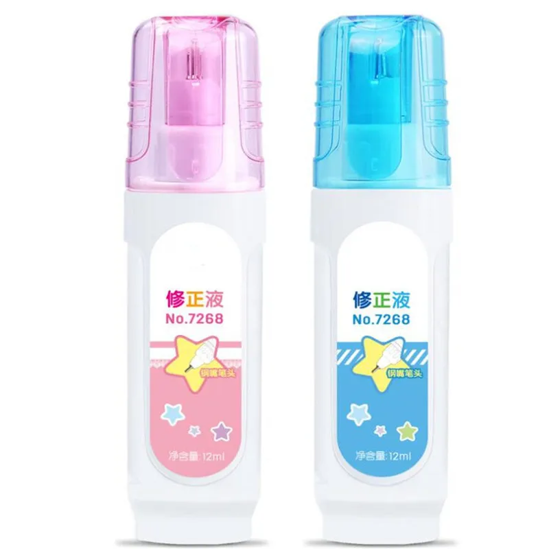 Correction-Fluid-12ml-Pen-Type-White-Correction-Tape-Writing-Corrector ...