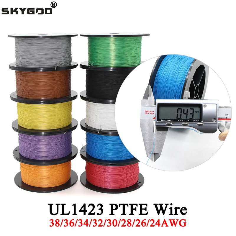 5-100m-PTFE-Wire-UL1423-Silver-Plated-Single-Core-Cable-No-Scroll-High ...