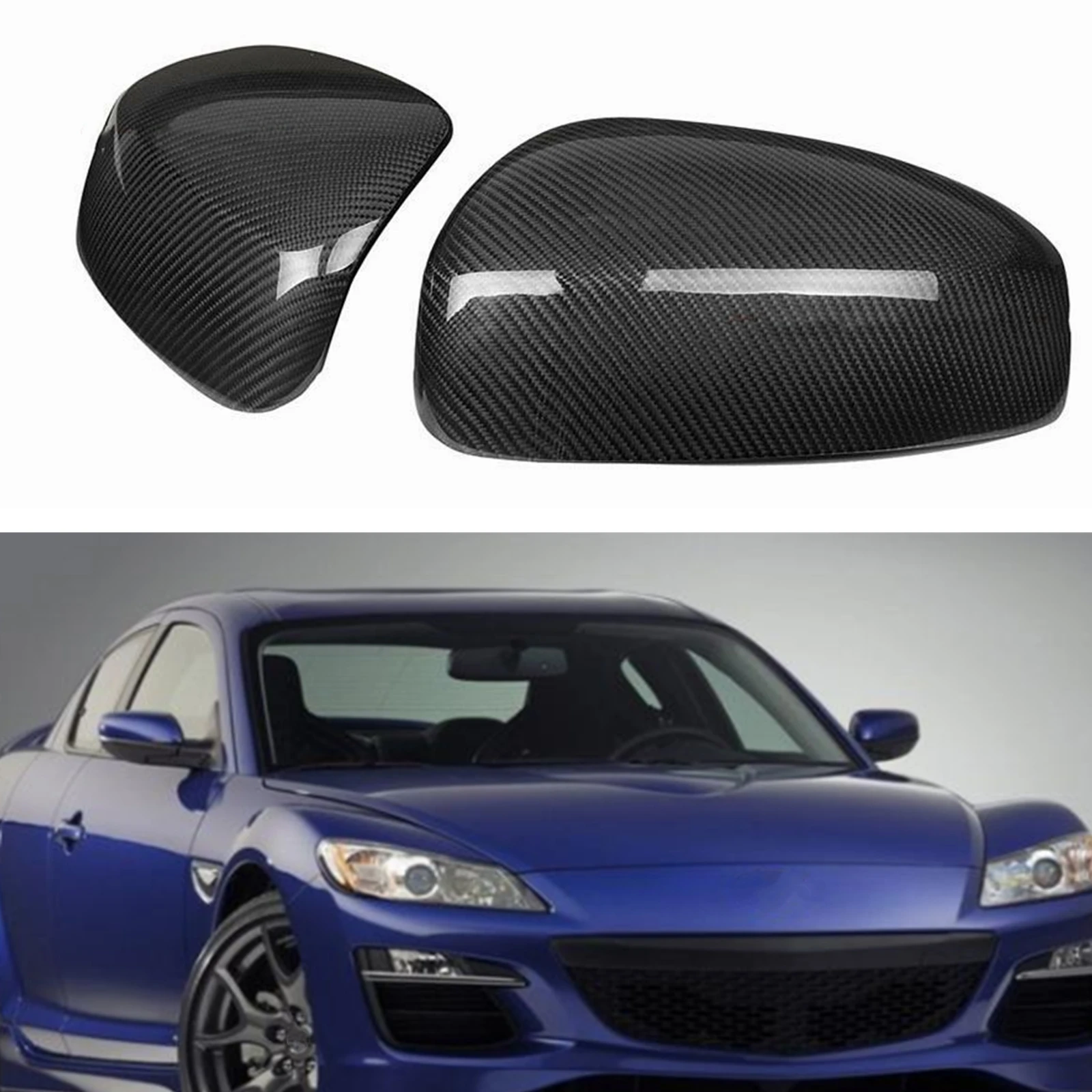 Mirror-Cover-For-Mazda-RX-8-RX8-2004-2011-Carbon-Fiber-Car-Exterior ...
