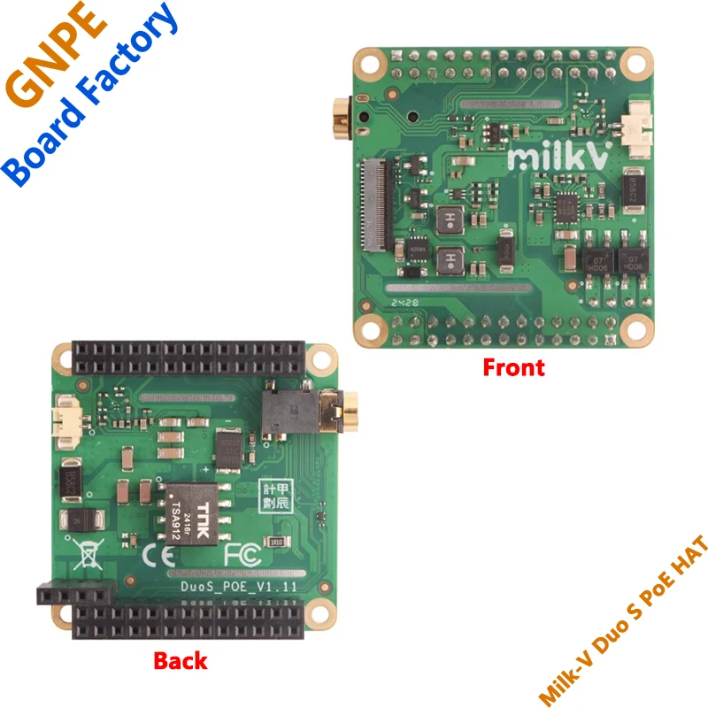 Milk-V-Duo-S-PoE-HAT-expansion-board-Onboard-MIPI-DSI-Display-Port ...