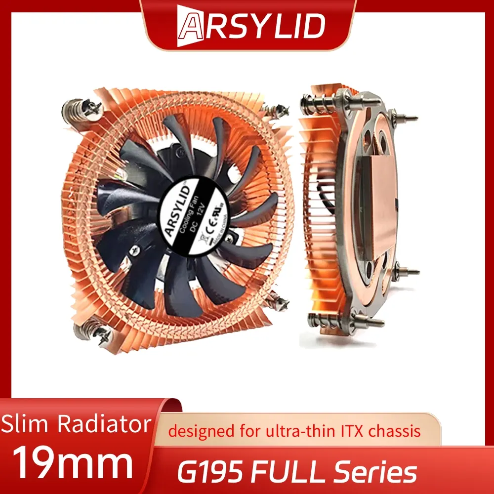 ARSYLID-19mm-Ultra-Slim-CPU-Radiator-Pure-Copper-Base-Fin-Ultra-thin ...
