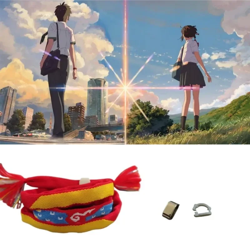 Anime-Movie-Your-Name-Miyamizu-Mitsuha-Tachibana-Taki-Bracelet-Ribbon ...