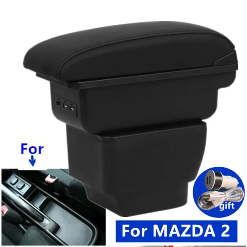For MAZDA 2 Armrest box For Mazda 2 Demio Car Armrest box Retrofit ...