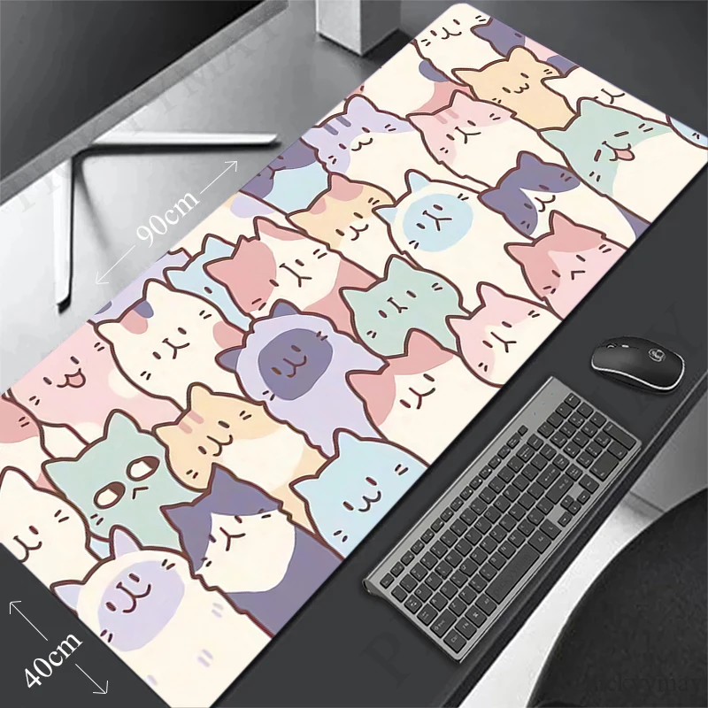 Cat-Mouse-Pad-40x90cm-Gamer-Desk-Mat-Big-Gaming-Mousepad-XXL-Mouse-Mat ...