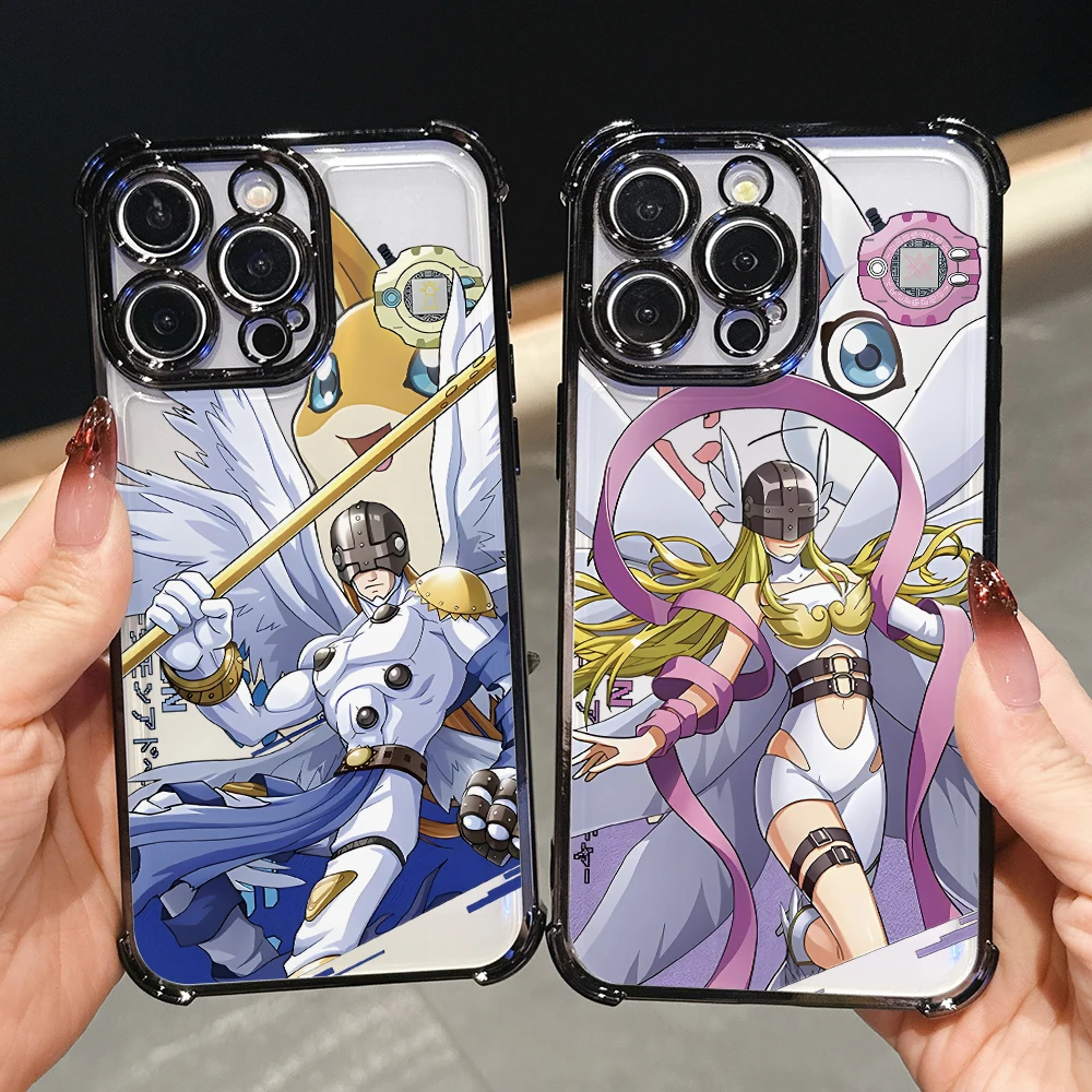 Digimon Angemon Gabumon coque de téléphone pour Apple iPhone 16 16e 15 ...