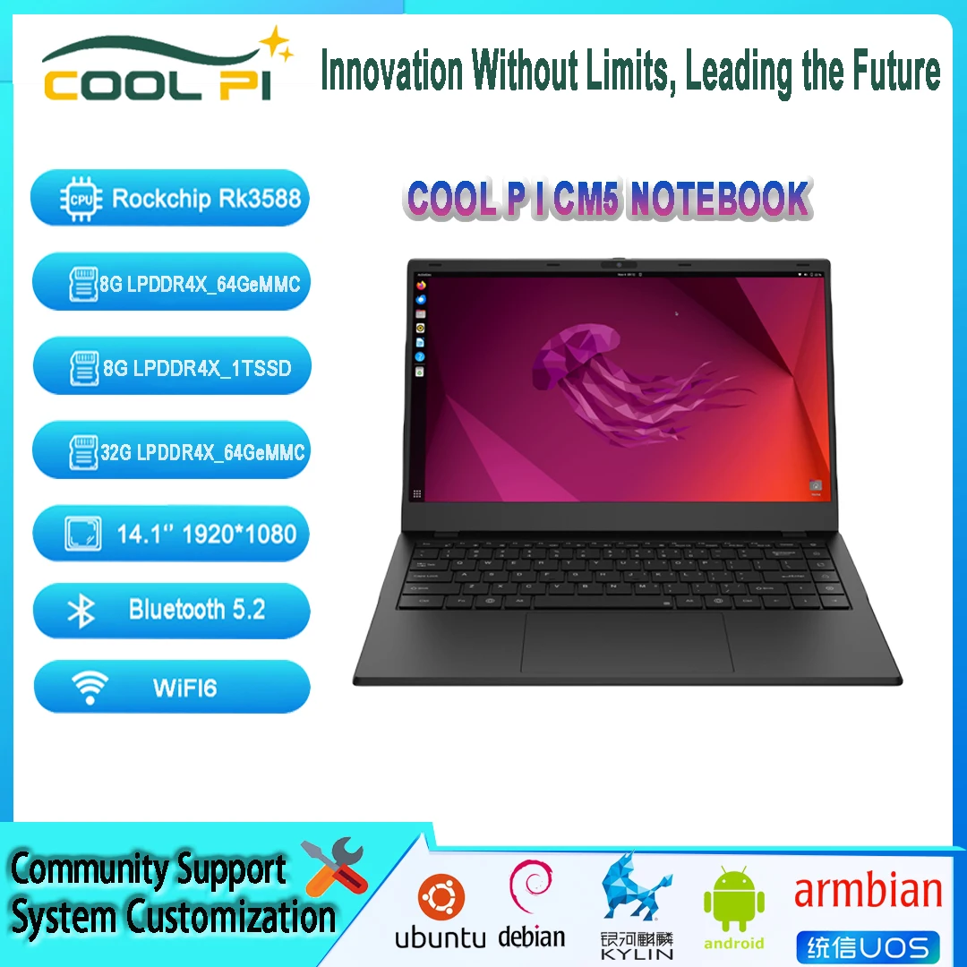 COOL-PI-CM5-Notebook-Open-Source-ARM-Linux-Laptop-14-inch-RK3588-Chip ...
