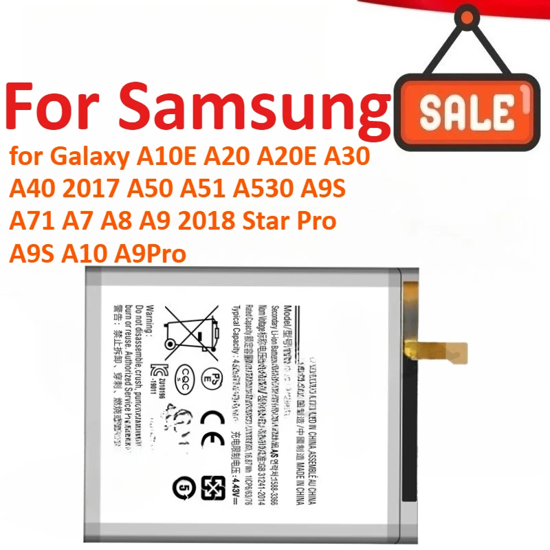 Mobile Phone Battery For Samsung Galaxy A10E A20 A20E A30 A40 2017 A50 ...