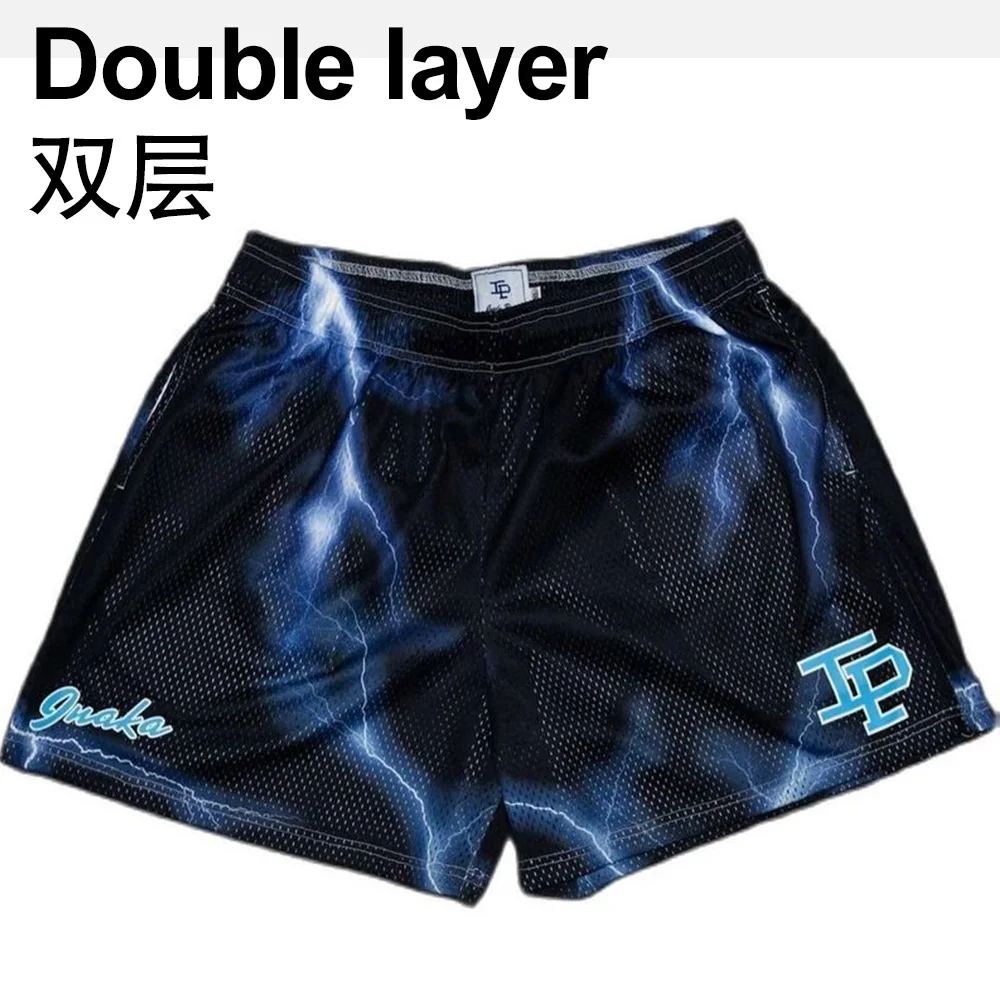 Double-Layer-Mesh-with-Liner-Inaka-Power-Shorts-Thunder-Style-Men-Women ...