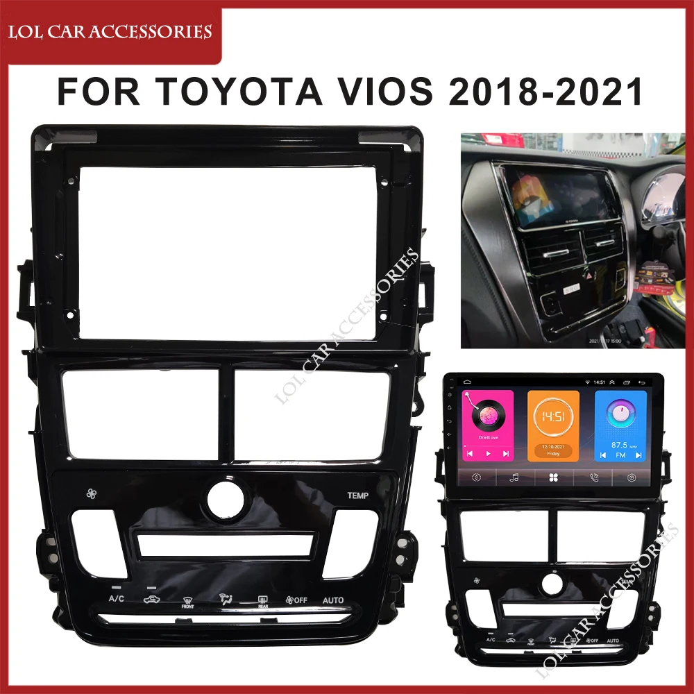 9 Inch For Toyota Vios Yaris 2018-2021 Radio Car Android Mp5 Player ...