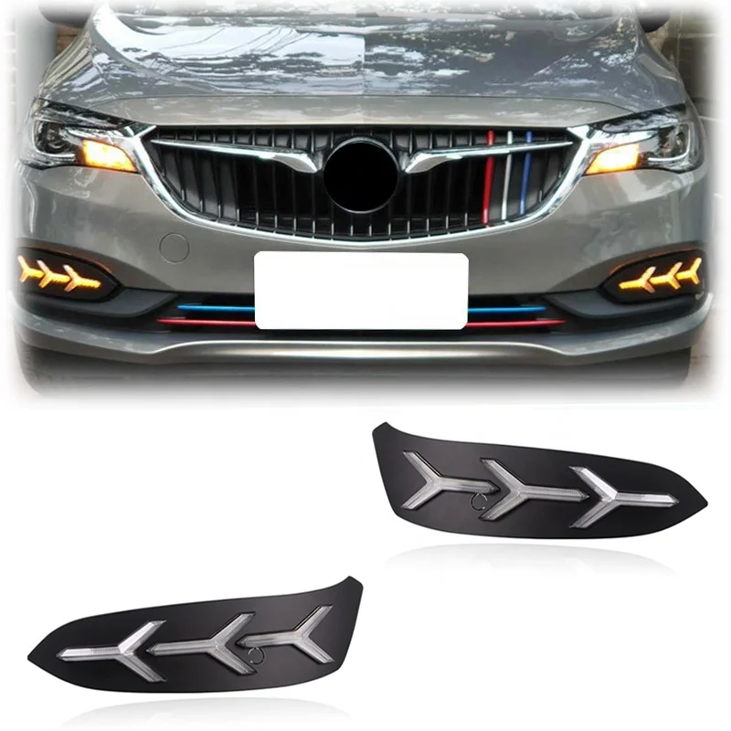 Gobison-Daytime-Running-Light-With-Yellow-Turn-Signals-And-Blue-Night ...