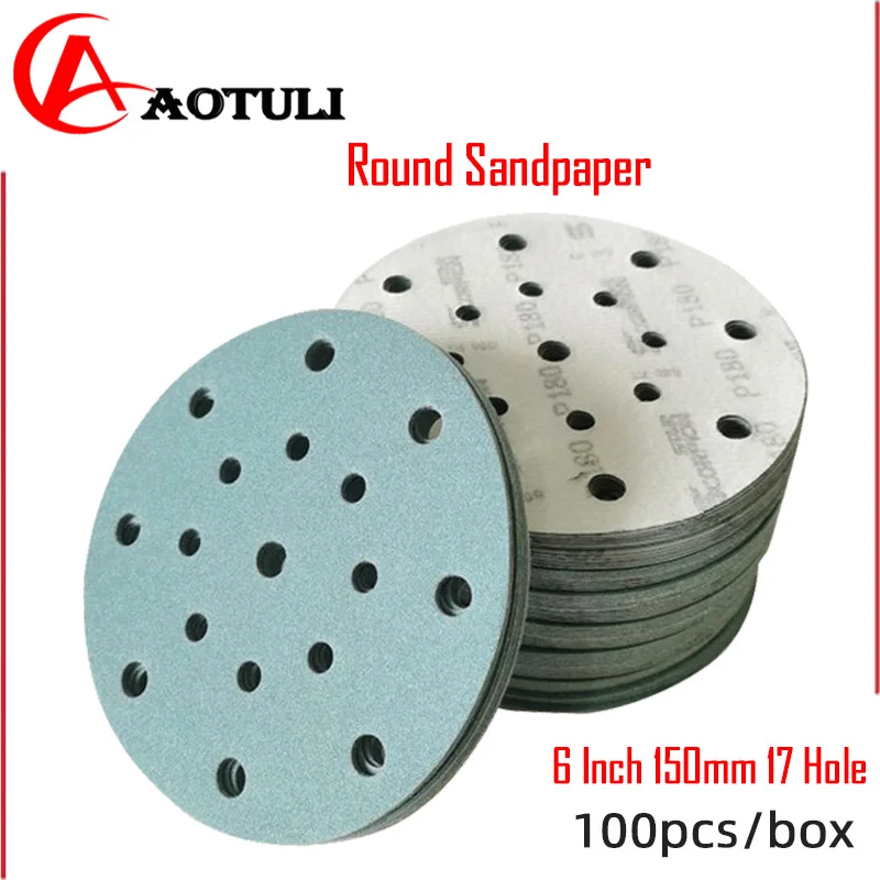 Round-Sandpaper-6-Inch-150mm-17-Hole-for-FESTOOL-MIRKA-3M-ect-Sander ...