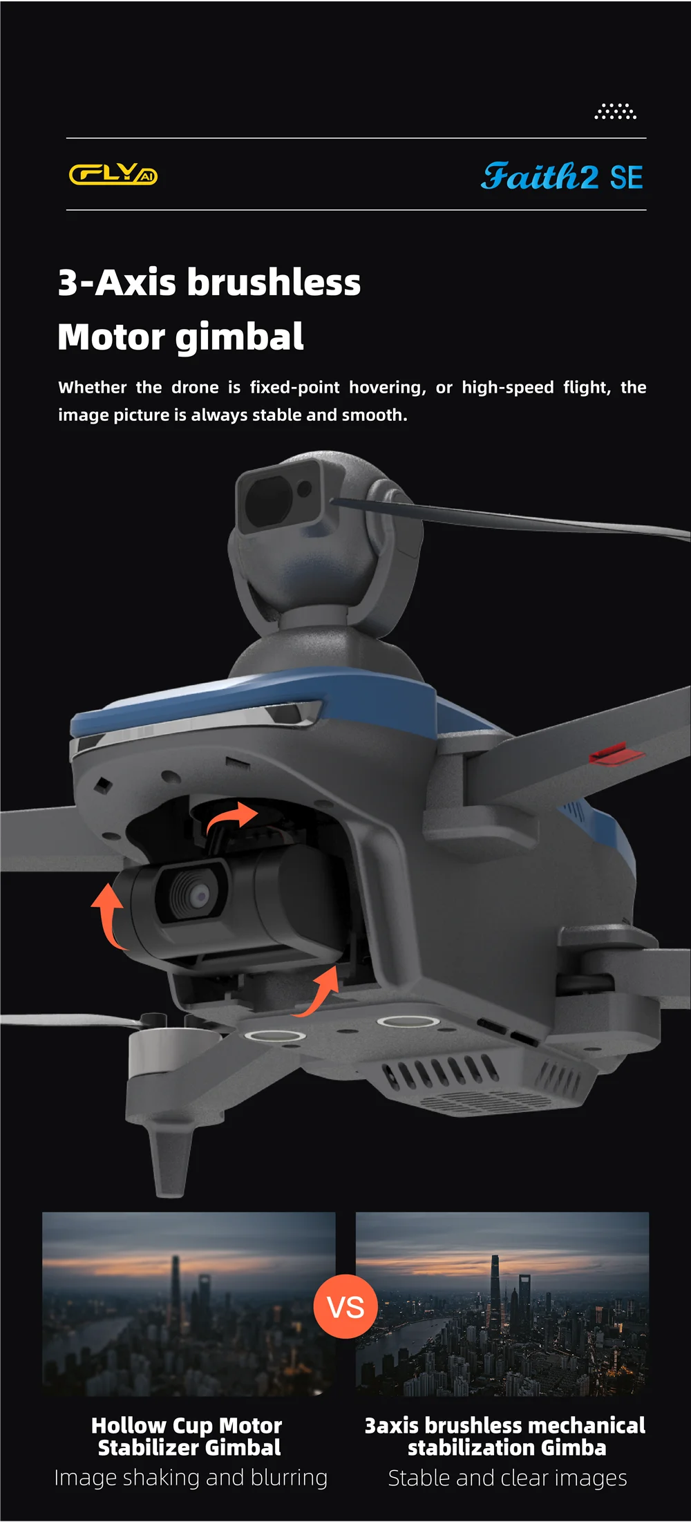 CFLY Faith2 SE Drone - 4K 3-Axis Gimbal FPV 5G Wifi GPS – RCDrone