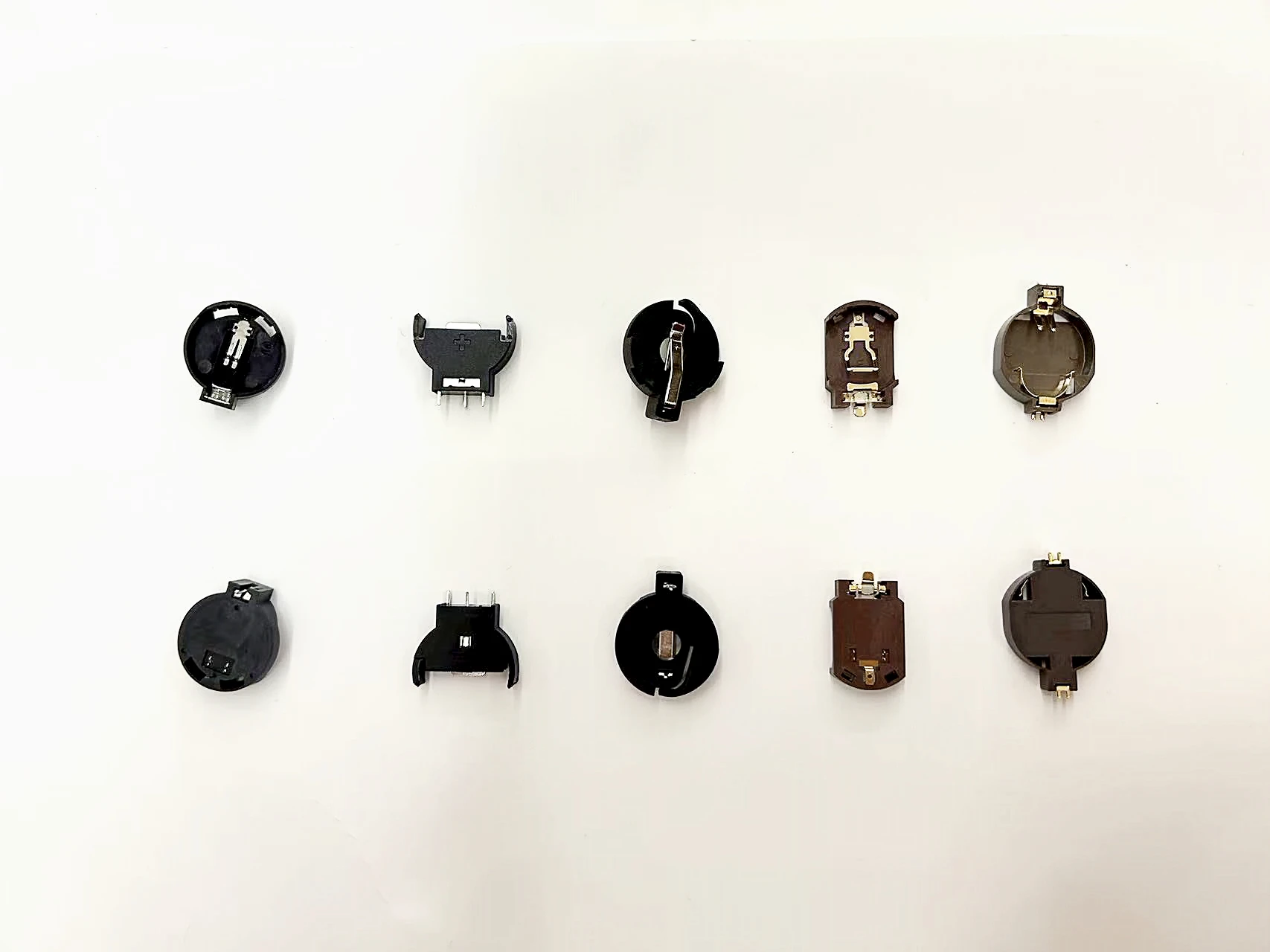 10pcs 3v Cr2032 Cr2025 Cr2016 Coin Cell Battery Holder Case Black Coin ...