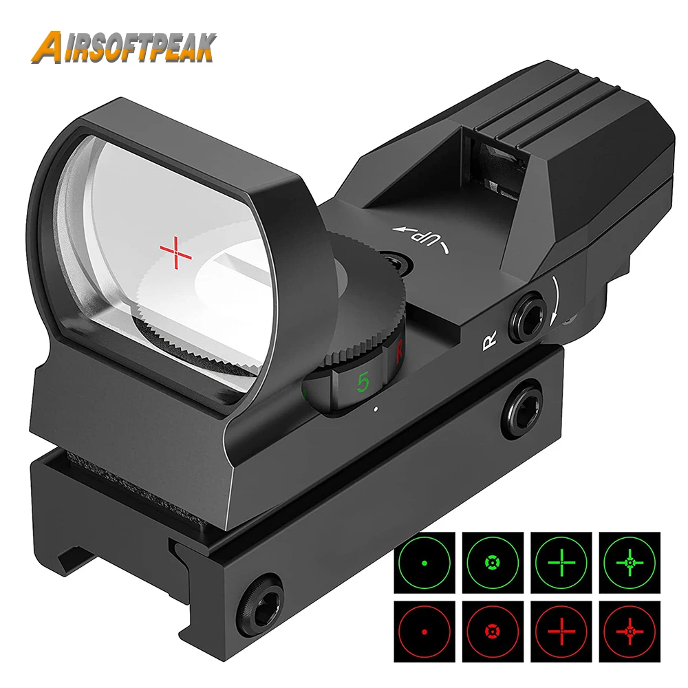 Red-Dot-Sight-Tactische-Riflescope-Rood-Groen-4-Dradenkruis-Collimator ...