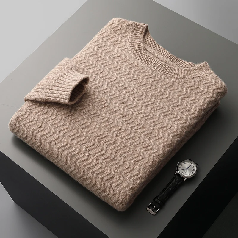 Autumn-winter-new-men-s-100-wool-cashmere-sweater-thick-pullover-O-neck ...