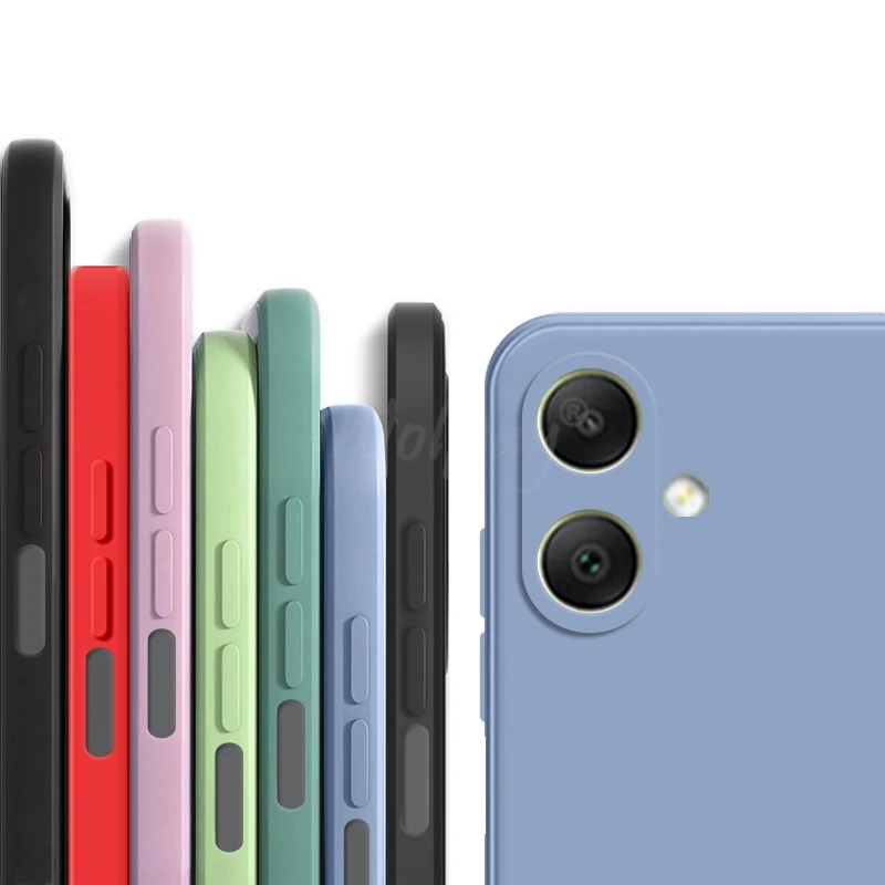 For-Samsung-Galaxy-A06-Case-Liquid-Silicone-Plain-Rubber-TPU-Protector ...