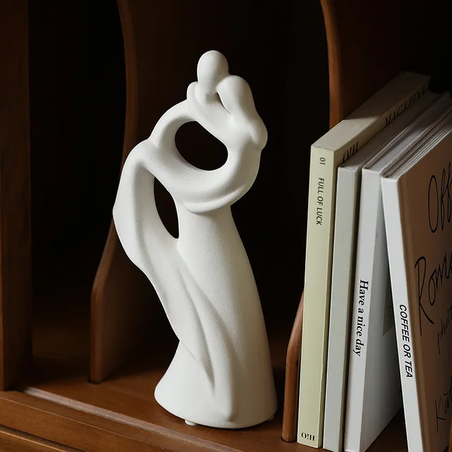 Nordic Ceramic Couple Sculpture Modern Art Decor - Touch of Decor