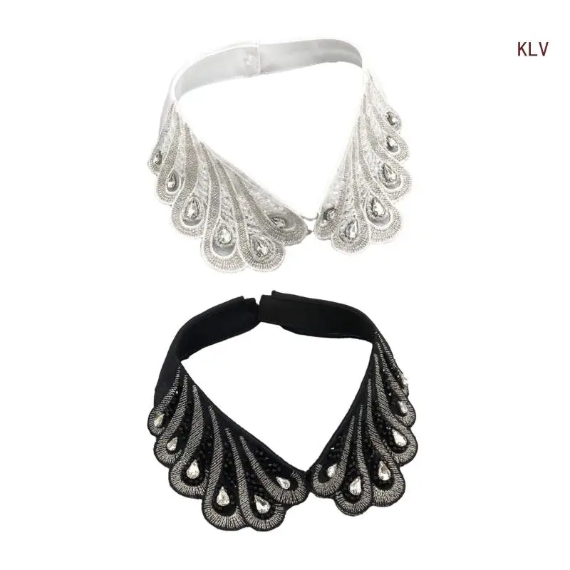 Women-Rhinestones-Collar-Girls-Jeweled-Lace-Collar-Ancient-Art ...