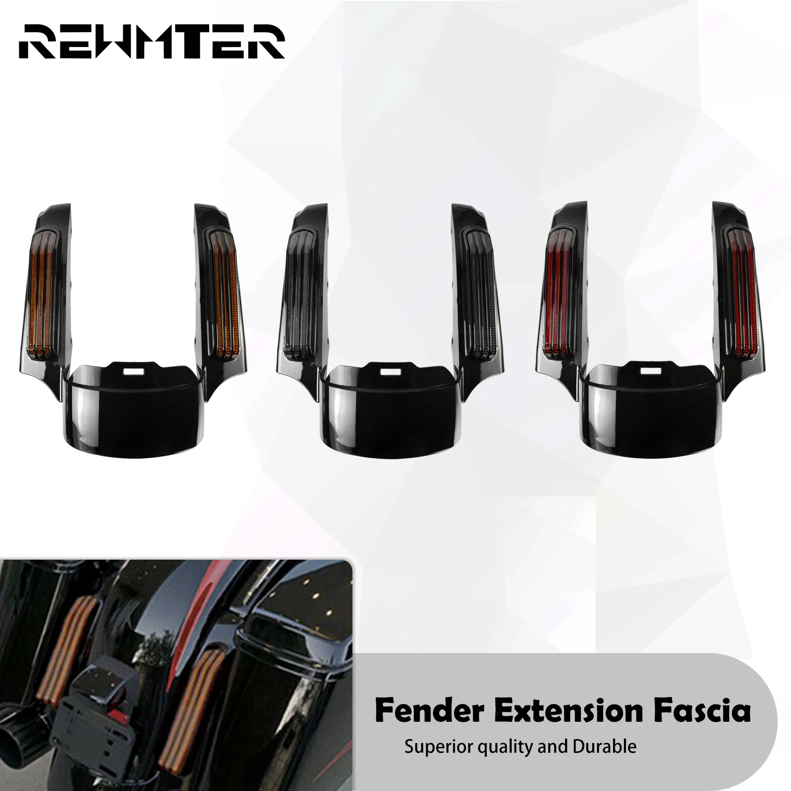 Motorcycle-LED-Rear-Fender-Extension-Fascia-For-Harley-Touring-Electra ...