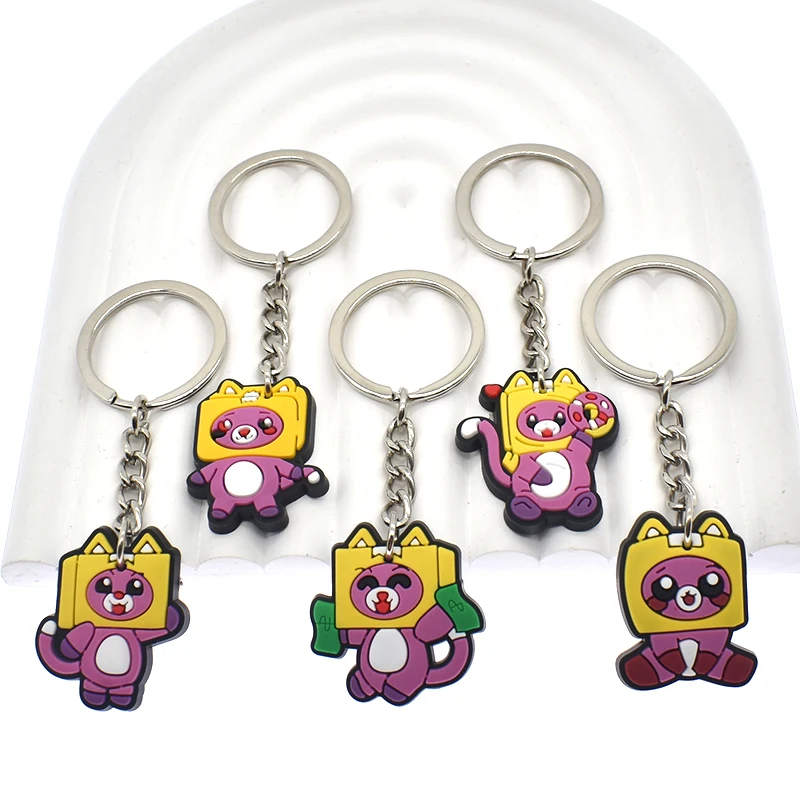 1PCS Cartoon Keychain Lanky box Blue shark Dark clouds Keyring Key ...