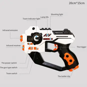 Electric Laser Tag Infrared Projector Toy Guns Weapon Blaster Pistola ...